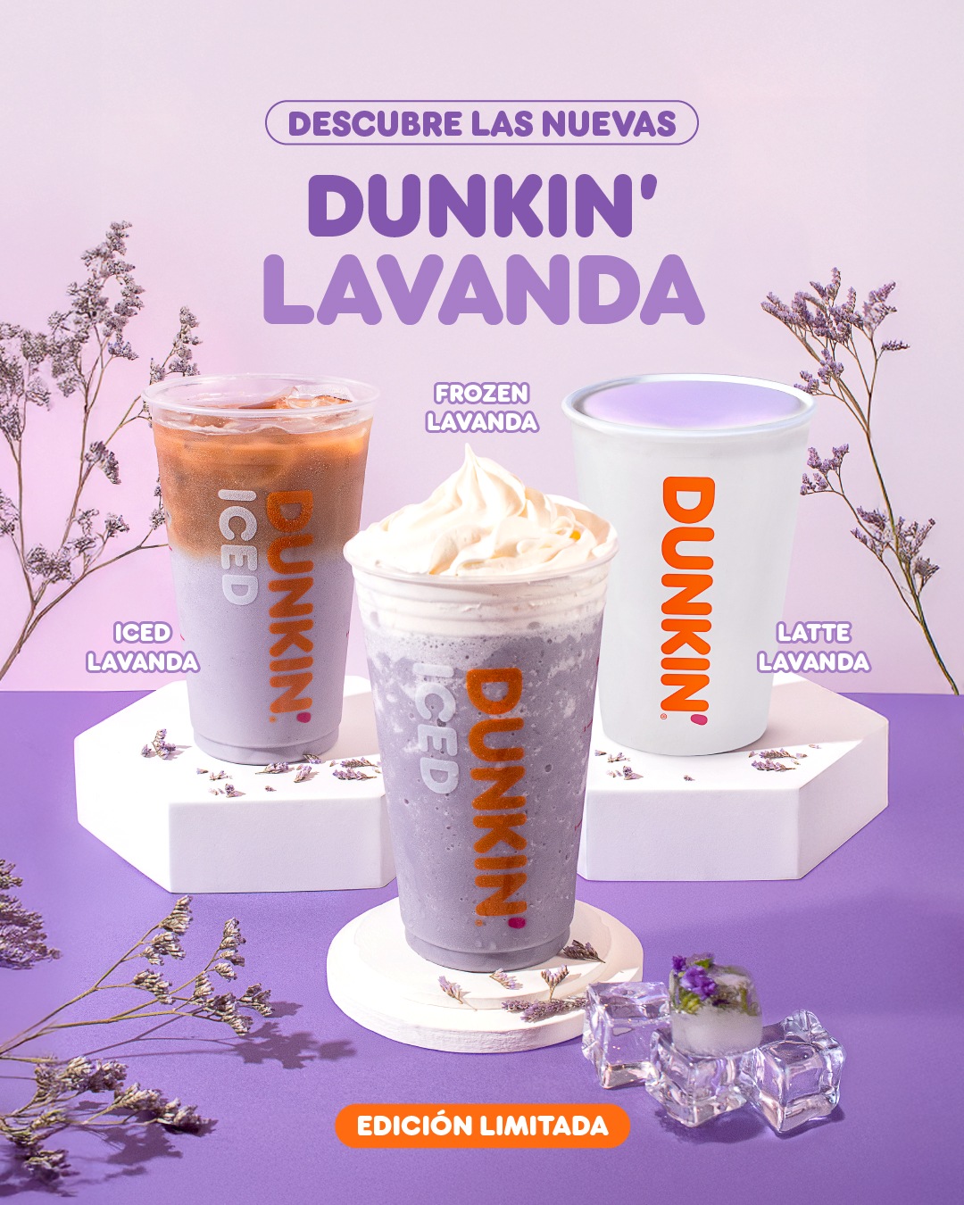 DUNKIN’ presenta sus nuevas bebidas florales con lavanda: una ...